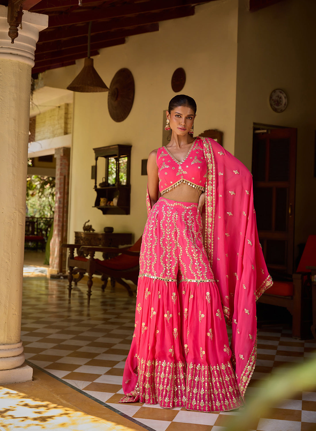 Bhavani Gota Patti Gharara Set